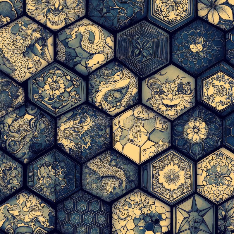 Abstract Floral Modern Seamless Pattern Crafted from Japanese ...