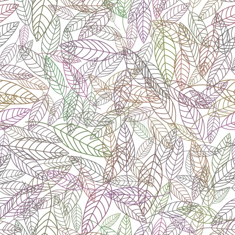 Abstract Floral Natural Seamless Pattern with White Background ...