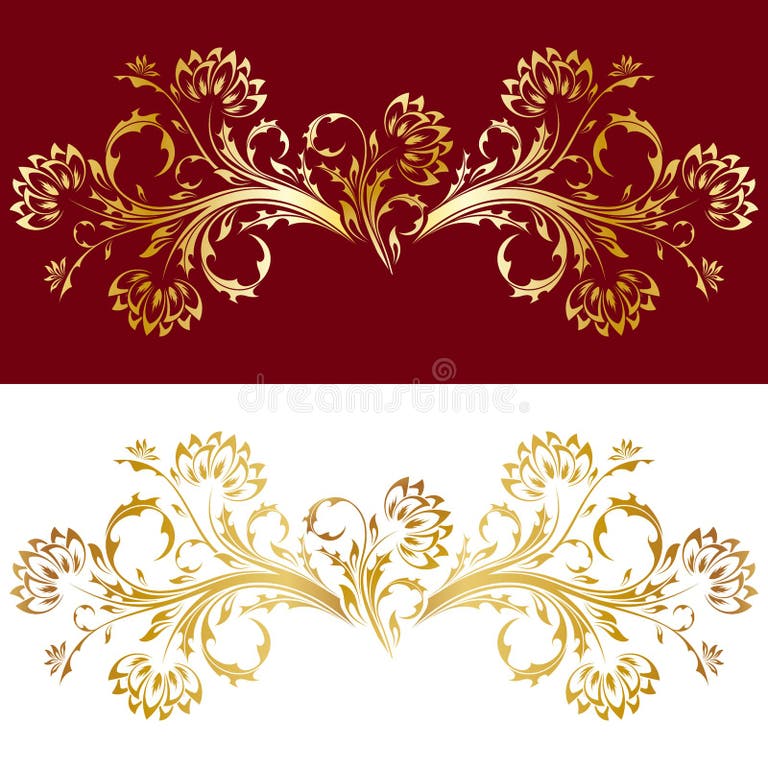 Red Renaissance Style Ornament Stock Illustrations – 2,059 Red ...