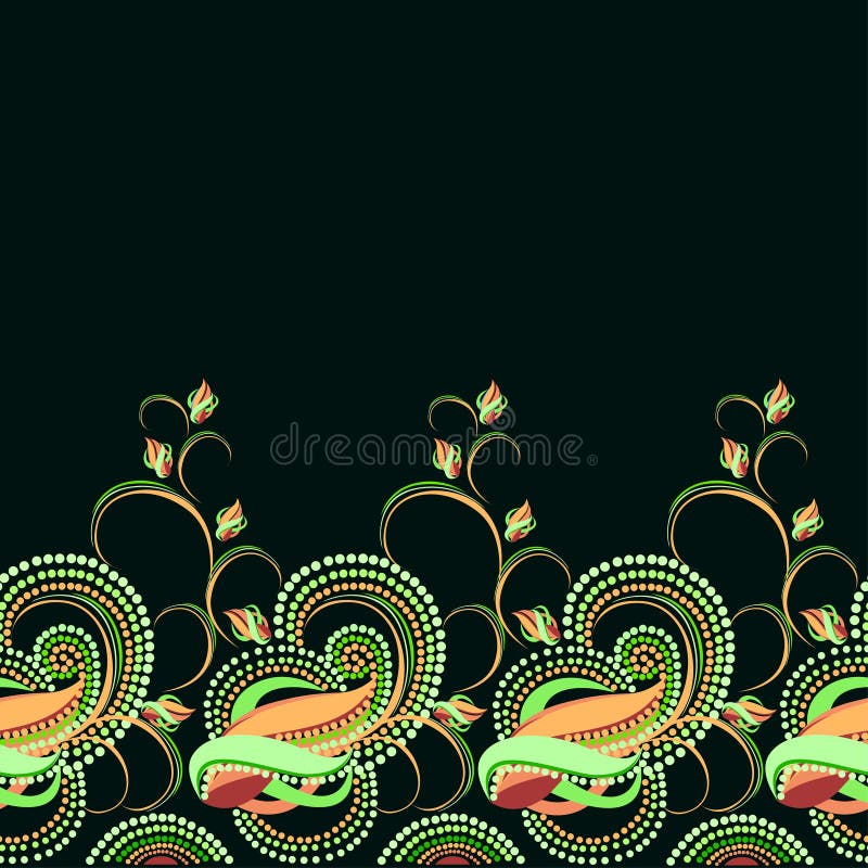 Abstract Floral Ornament Seamless Pattern Stock Vector - Illustration ...