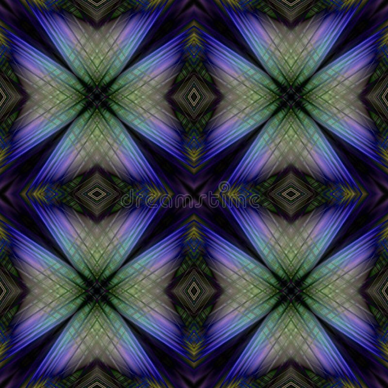 Abstract Floral Pattern. Blue and Green Background Stock Illustration ...