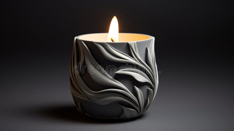 Exquisite Handmade 3d Printed Wax Candles with Detailed Foliage Stock ...