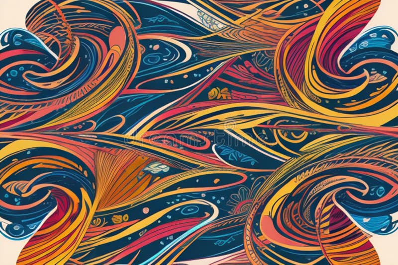 Abstract Floral Pattern, Flowers Against a Dynamic Background of ...