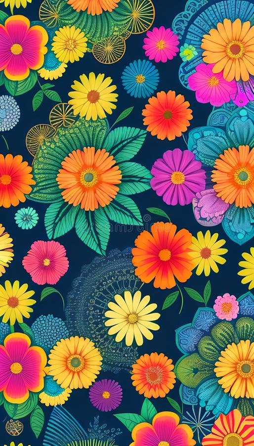 Abstract Floral Pattern, a Free-flowing and Organic Pattern that is Not ...