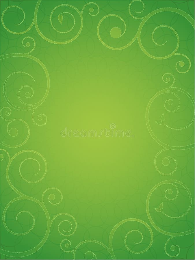Abstract Floral Pattern Green Frame Stock Vector - Illustration of ...