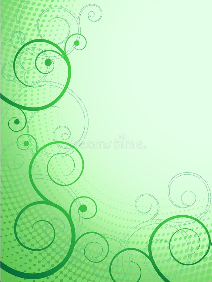 Abstract Floral Pattern Green Frame Stock Vector - Illustration of ...