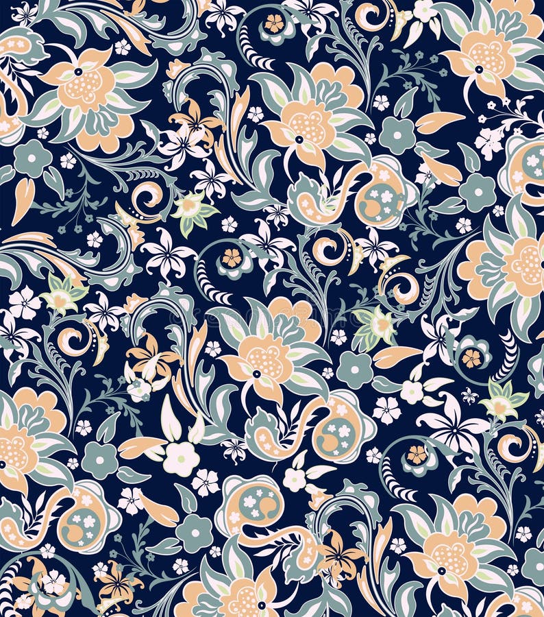 Abstract Floral Pattern stock illustration. Illustration of background ...