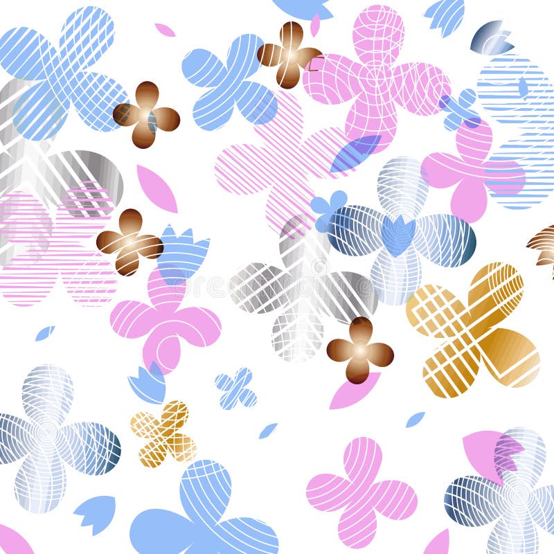 Abstract Floral Pattern. Modern Random Colors Stock Vector ...