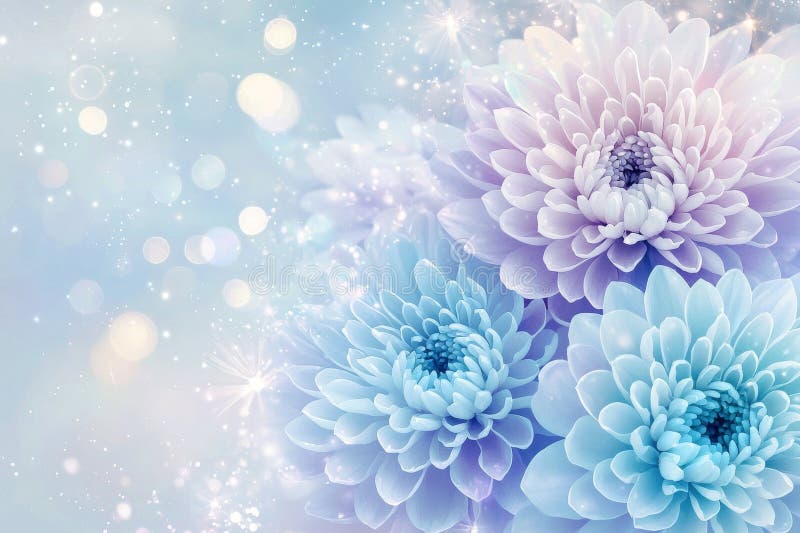 An Abstract Floral Pattern in Soft Pastel Colors, Showcasing Large ...