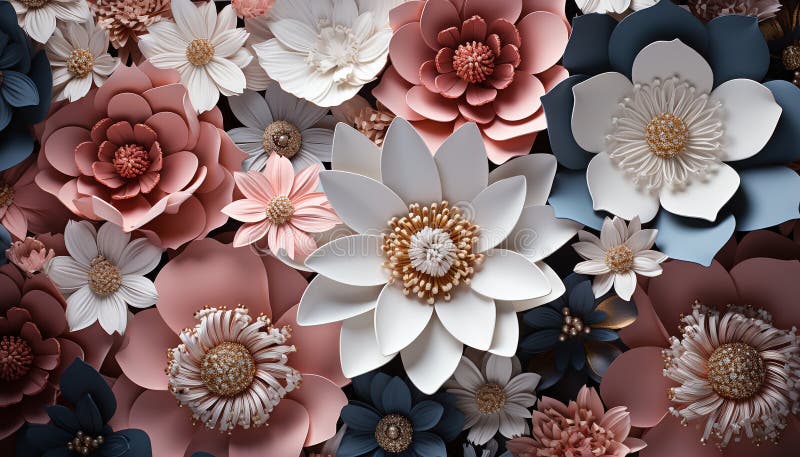 Abstract Floral Pattern in Vibrant Colors Symbolizes Beauty in Nature ...