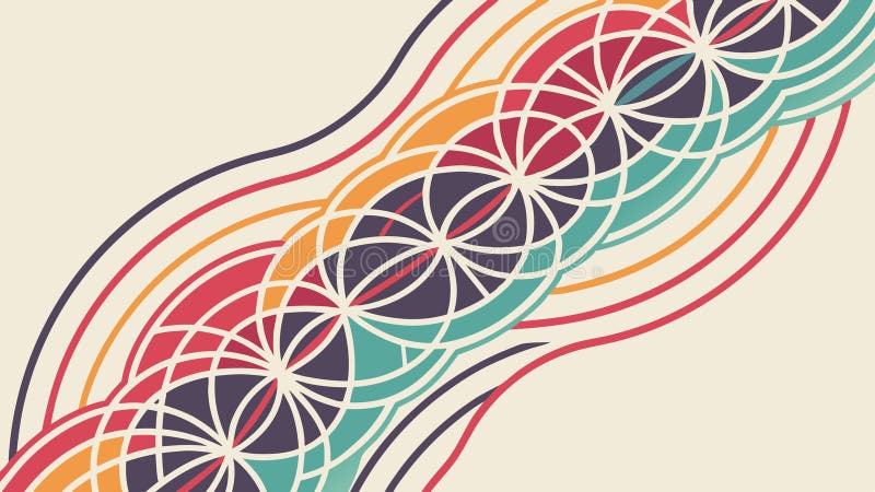 Abstract Floral Pattern with Vibrant Flowing Ribbons, Vector Design ...