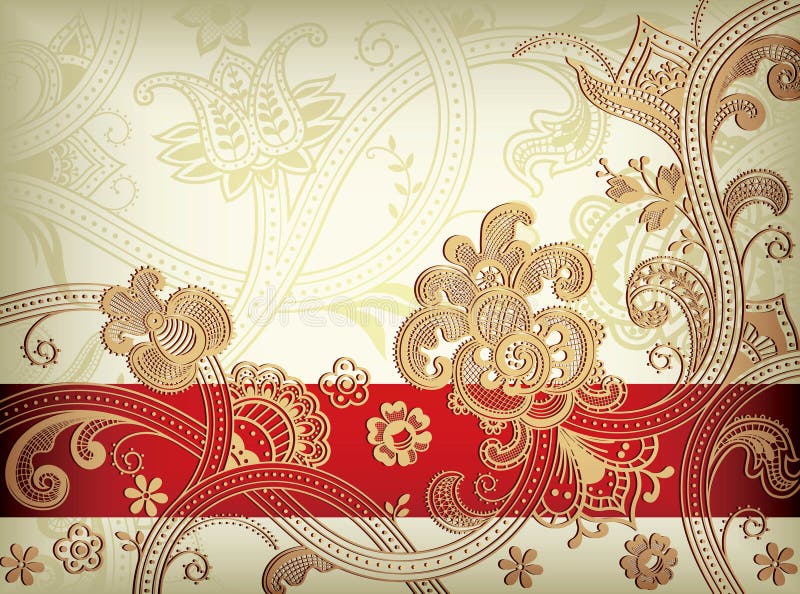 Abstract Floral Scroll stock vector. Illustration of scroll - 16541325