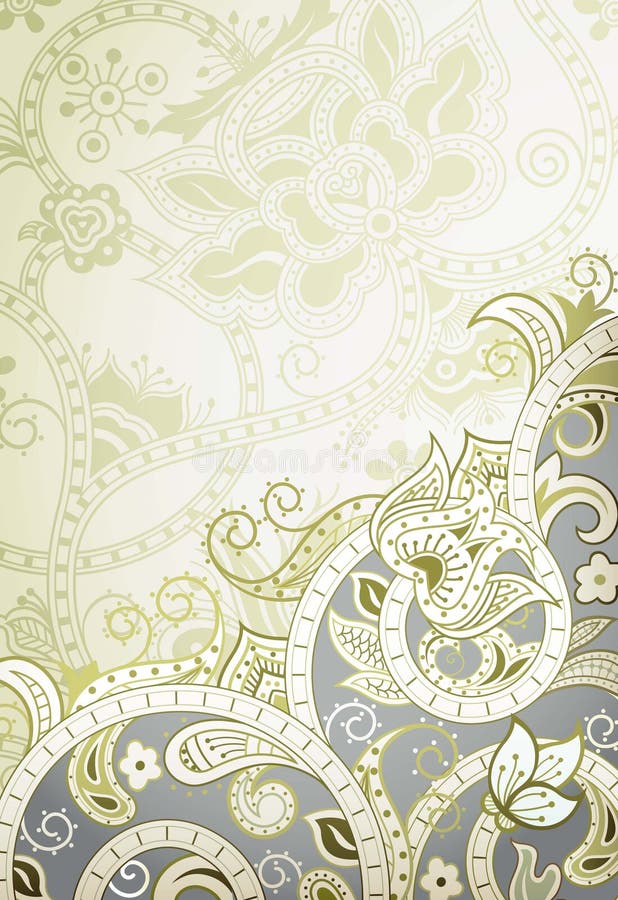 Abstract Floral Scroll stock illustration. Illustration of petal - 40857622