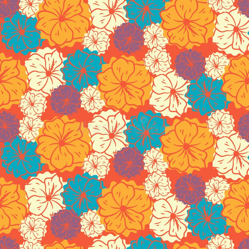 Abstract Floral Seamless Pattern Background Stock Vector - Illustration ...