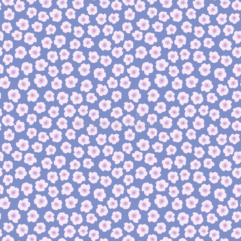 Abstract Floral Seamless Pattern in Retro Style. Simple Surface Design ...