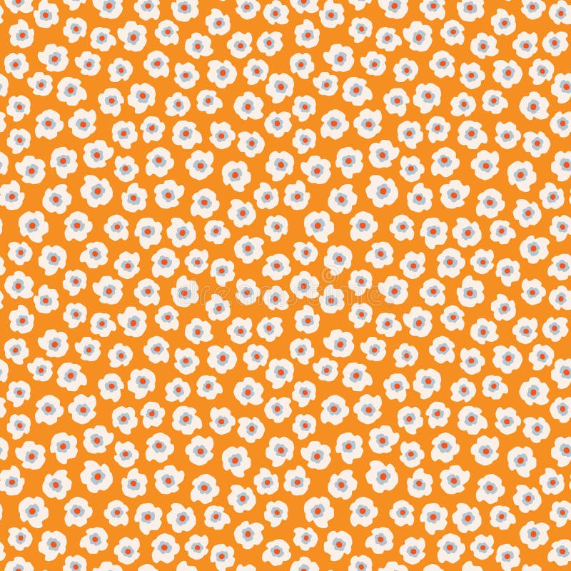 Abstract Floral Seamless Pattern in Retro Style. Simple Surface Design ...