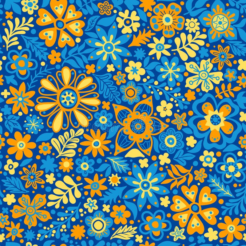 Abstract Floral Seamless Pattern, Vector Illustration Stock Vector ...