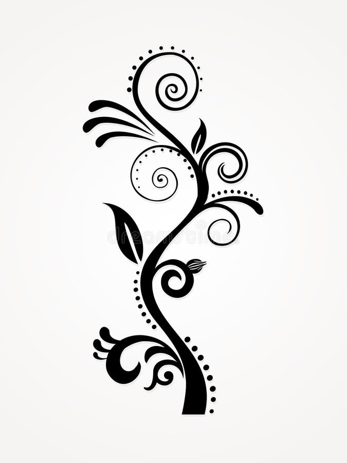 Illustration Of Abstract Floral Silhouette - Free Photo from ...