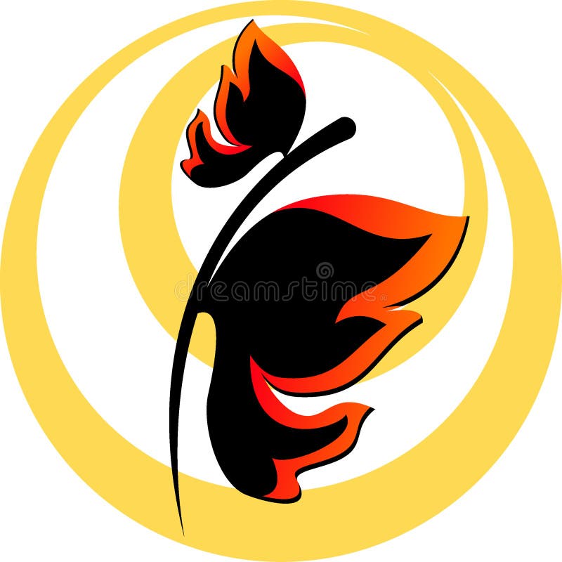 Abstract floral symbol stock vector. Illustration of antique - 7253673