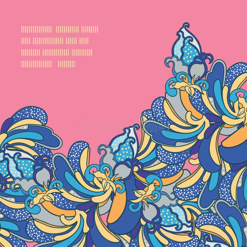 Abstract Floral Template for Card. Stock Vector - Illustration of ...