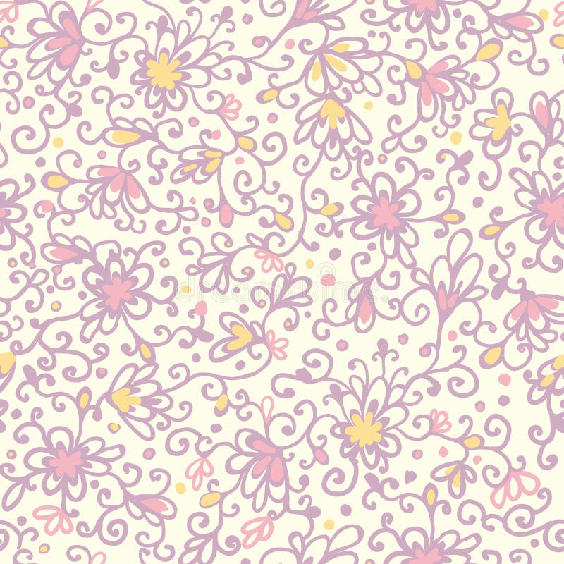 Abstract Floral Texture Seamless Pattern Stock Vector - Illustration of ...