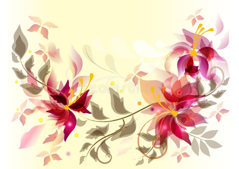 Abstract Floral Vector Back Stock Vector - Illustration of deco, blank ...