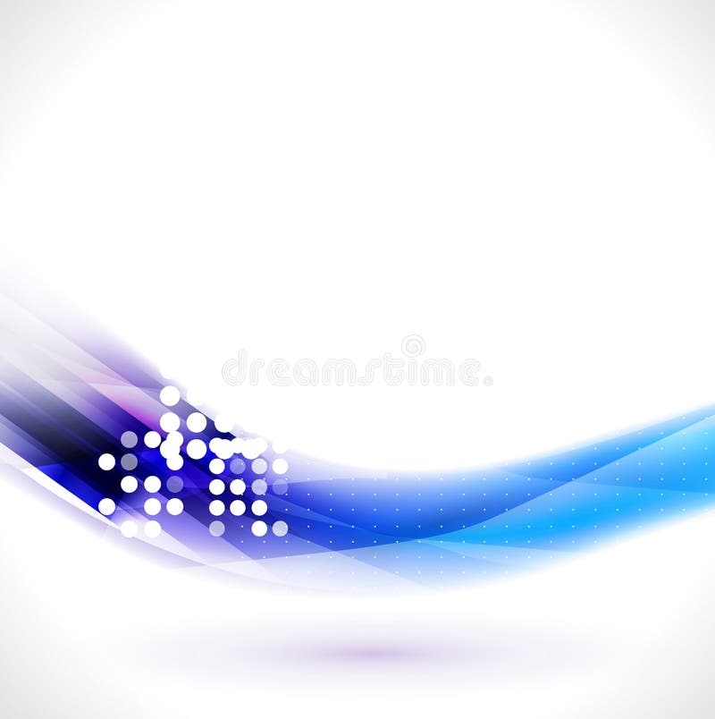 Abstract Flow Blue Line for Technology, Illustration Stock Vector ...