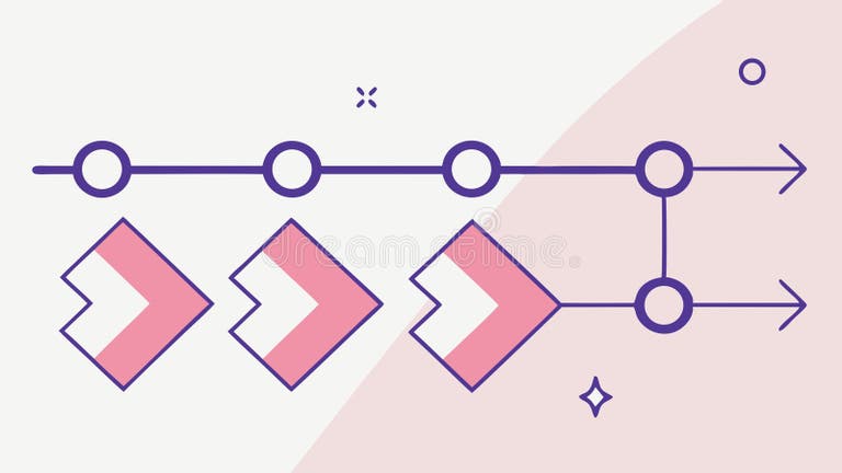 Abstract Flow Chart with Arrows, Process and Direction, Vector Design ...
