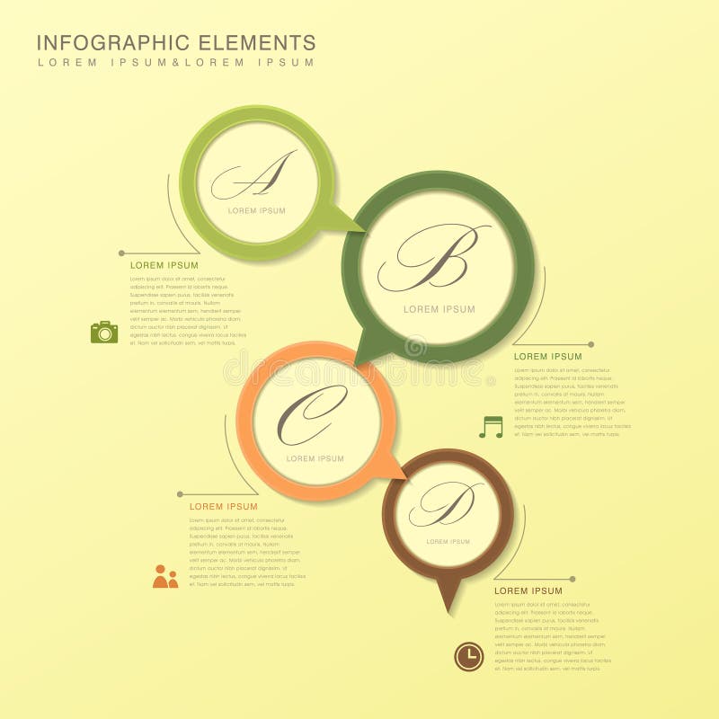 Abstract Flow Chart Infographics Stock Vector - Illustration of ...