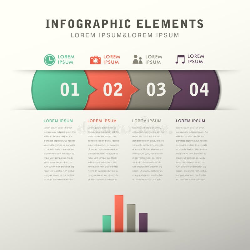 Abstract Flow Chart Infographics Stock Vector - Illustration of element ...