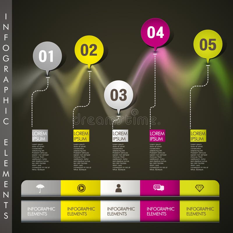 Abstract Flow Chart Infographics Stock Vector - Illustration of ...