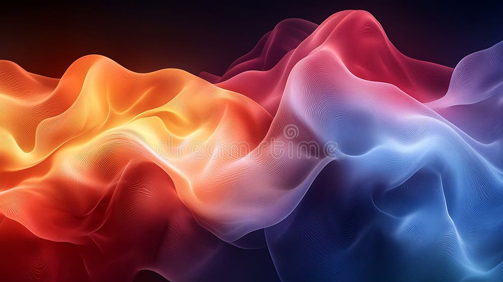 Abstract Flow Color Gradient on Dark Background Stock Photo - Image of ...