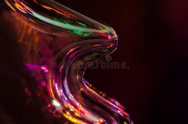 Abstract: Flow of Colored Light Reflecting in the Blackness Stock Image ...