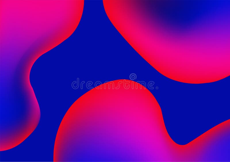 Abstract Flow Fluid Shape Pink and Blue Color Background Design, Vector ...