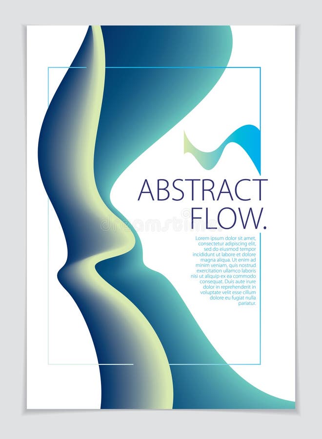 Abstract Flow Fluid Vector Background. A4 Print Format.Brochure, Flyer ...
