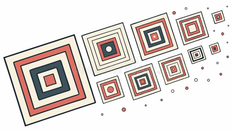 Abstract Flow of Geometric Squares in a Dynamic Perspective, Vector ...