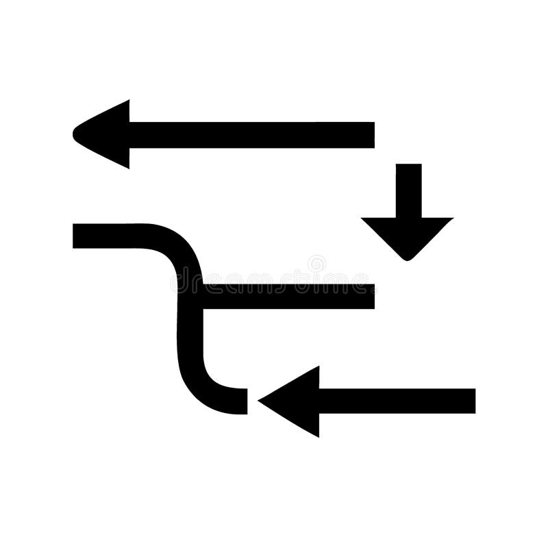 Flow icon stock illustration. Illustration of flat, direction - 381152018