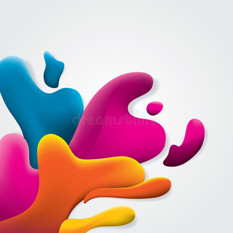 Abstract Flow Liquid Shapes. Modern Graphic Elements. Color Shape ...