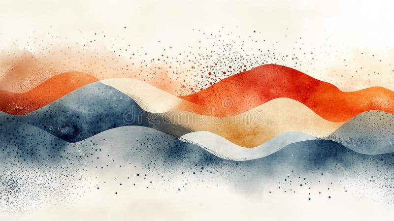 Abstract Flow of Warm and Cool Colors Stock Illustration - Illustration ...