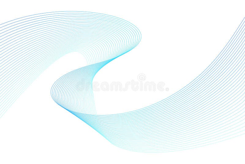 Abstract Flow Wave Lines Background. Futuristic Technology and Science ...