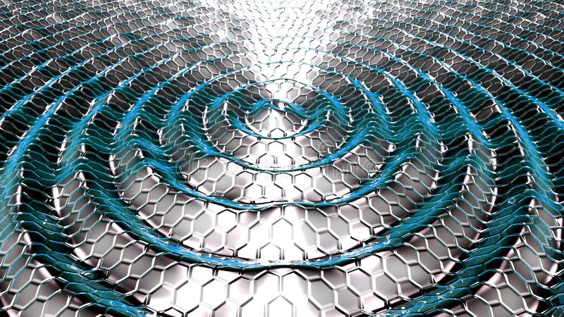 Flow Metallic Liquid with Reflections. Stock Illustration ...