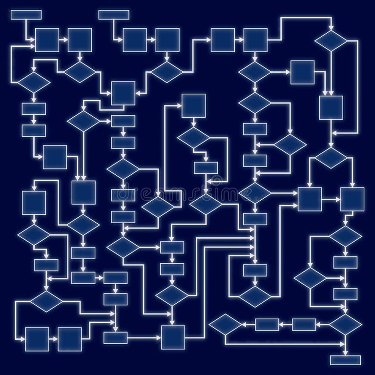 Abstract Flowchart Background Stock Illustration - Illustration of ...