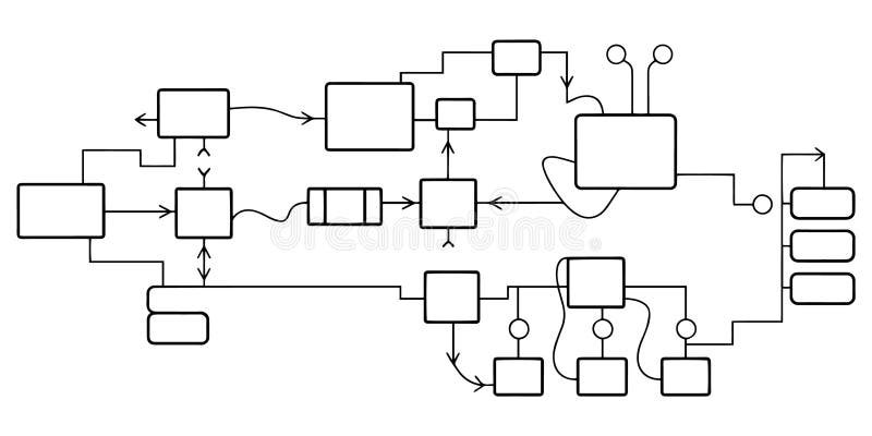 Abstract Flowchart Network Diagram Complex Data Process Vector ...