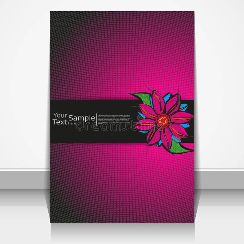 Abstract Flower Cover Template Stock Vector - Illustration of design ...