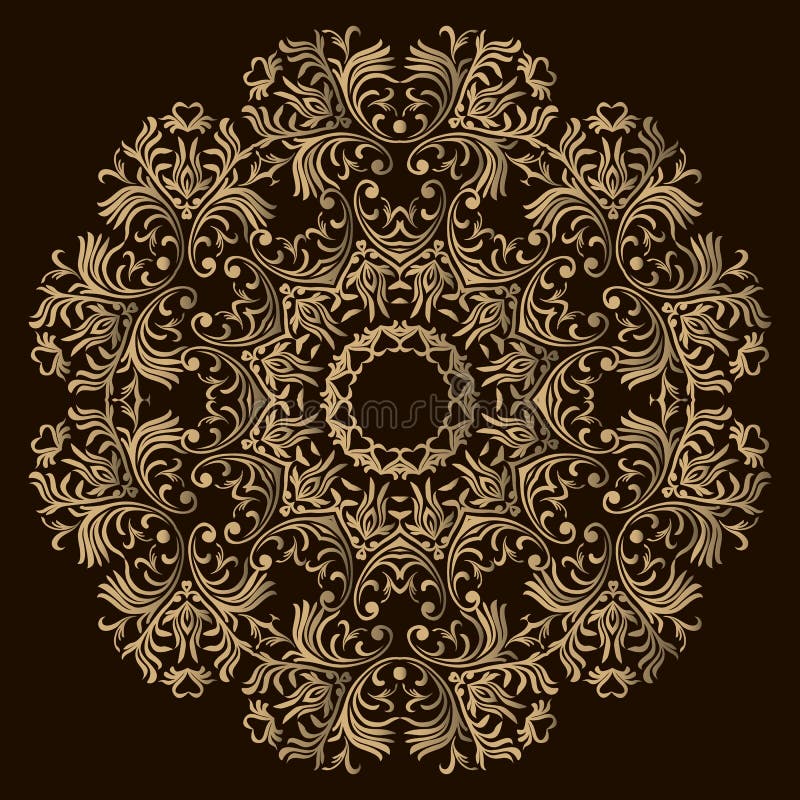 Abstract Flower Design Mandala. Decorative Round Elements. Oriental ...