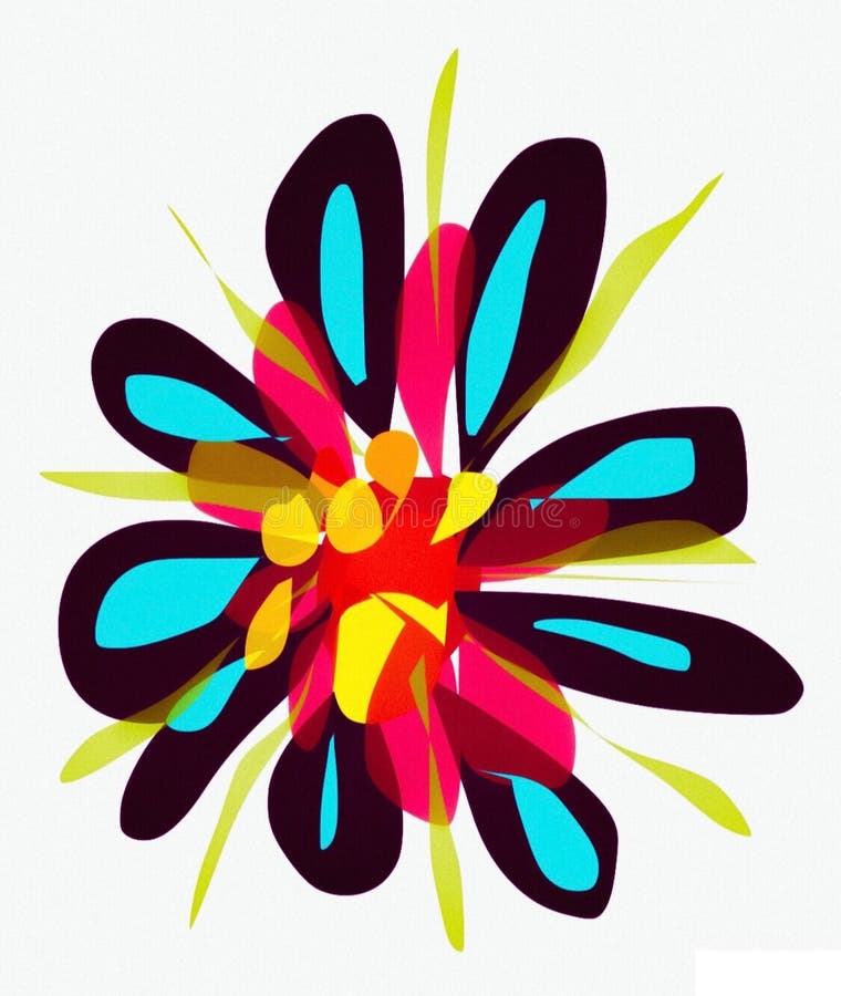 Abstract Flower - Abstract Drawing 23.4 Stock Illustration ...