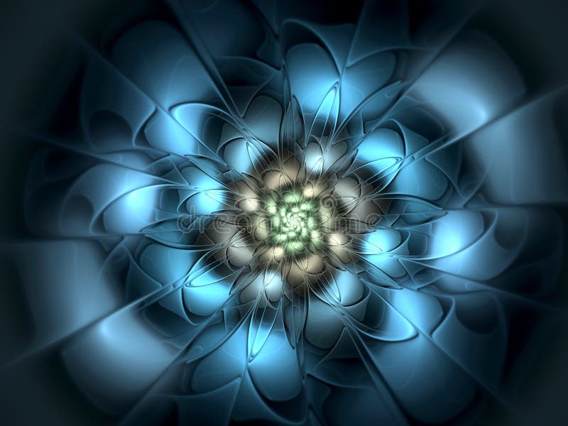 Abstract Flower Fractal Shape Stock Illustration - Illustration of ...