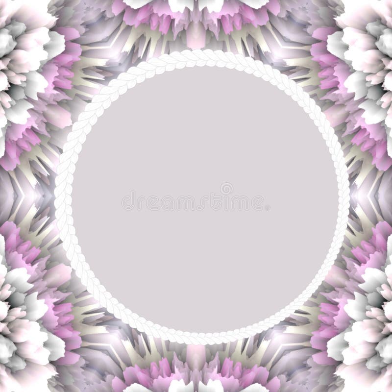 Abstract Flower Frame, Outline of Petals Stock Photo - Image of ...