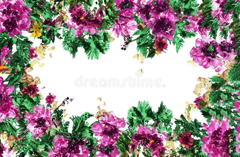 Abstract Flower Frame with Space for Text, Template for Greeting ...