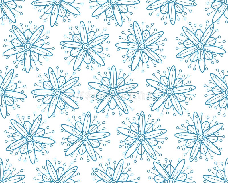 Abstract Flower Icon Pattern Stock Vector - Illustration of design ...